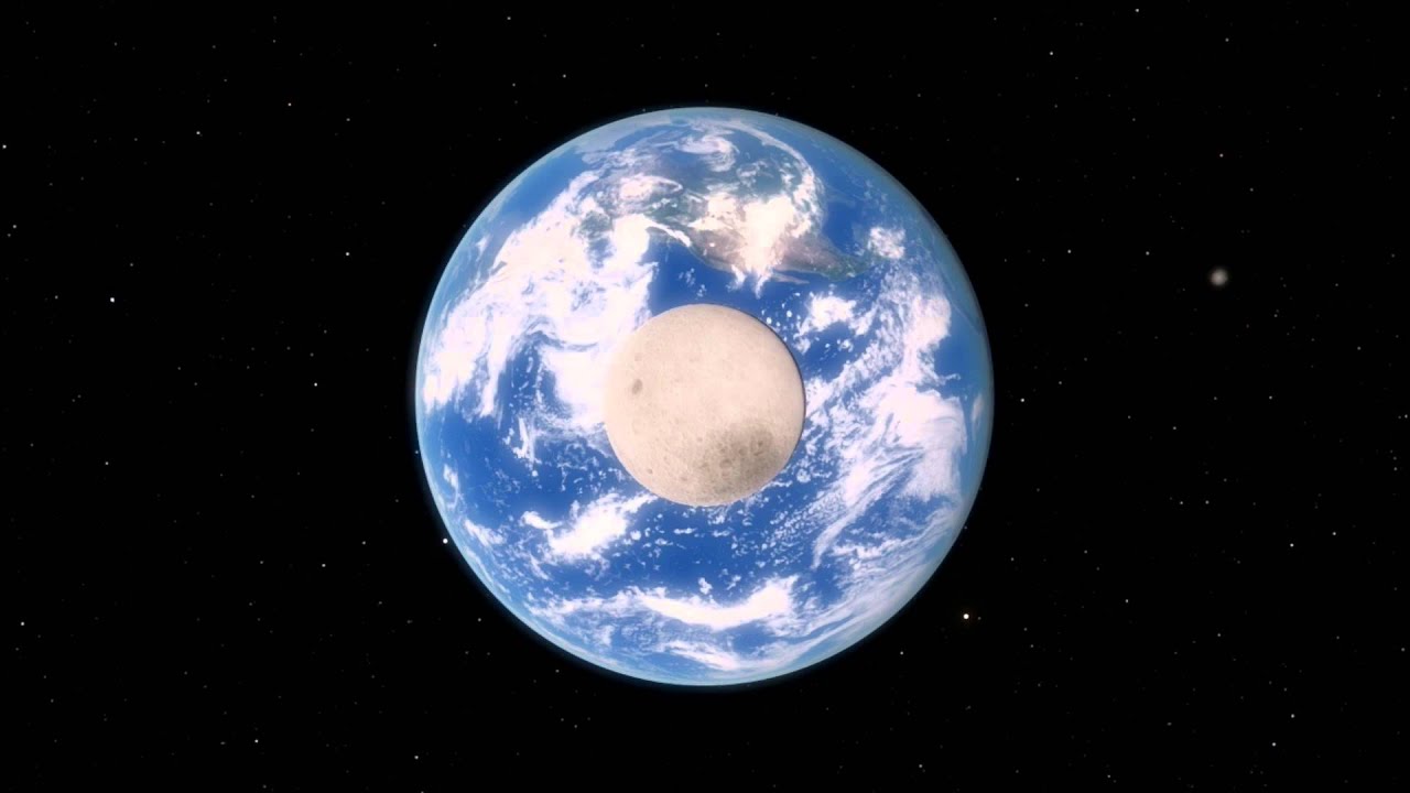 View of Moon Transiting the Earth. Simulation - YouTube