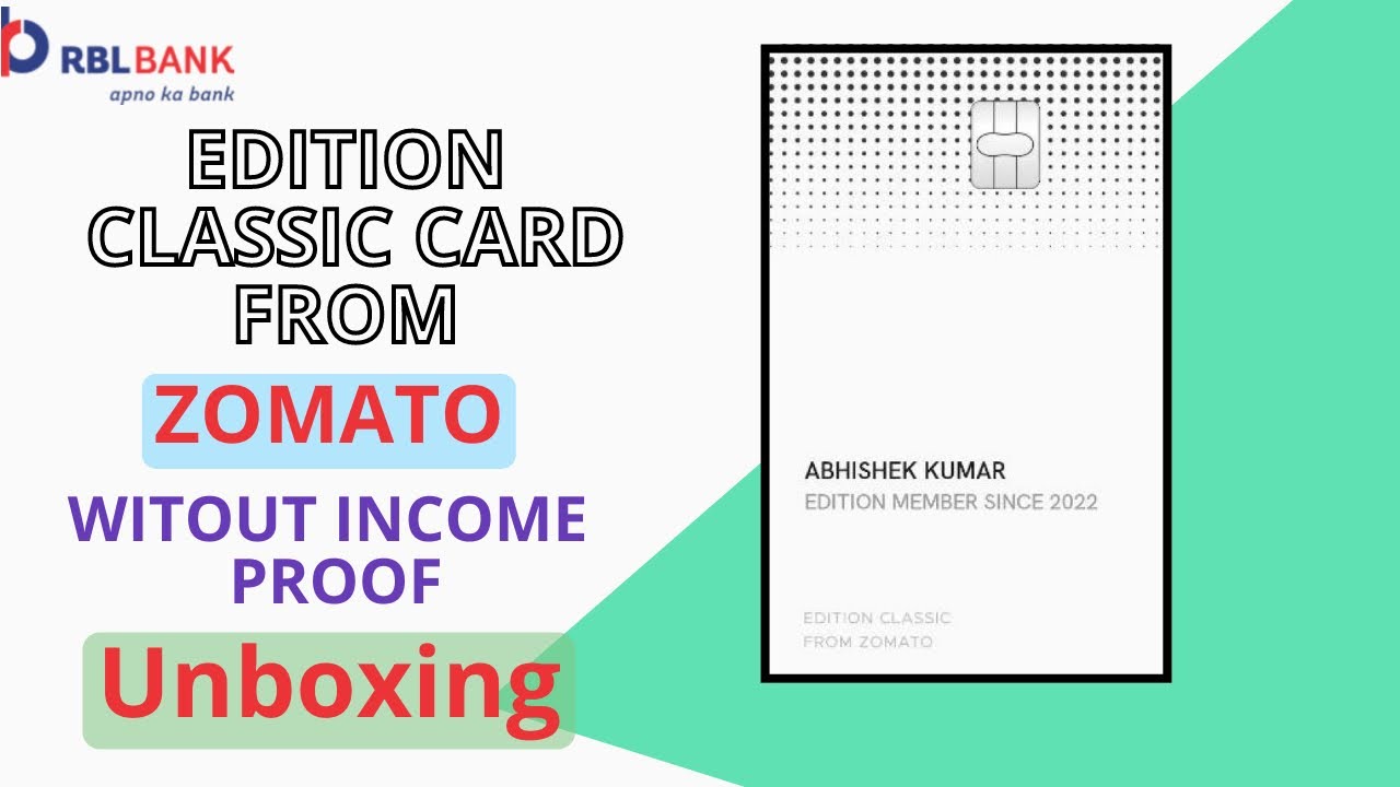 Zomato Edition Classic Credit Card in 2022🔥| Unboxing | 5% Cashback ...