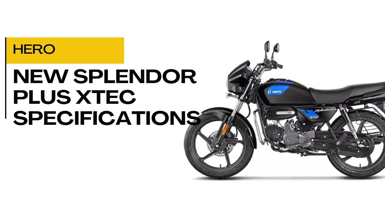 New Hero Splendor Plus Xtech Specifications - YouTube