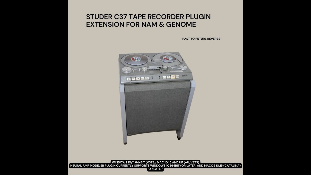 STUDER C37 TUBE TAPE DEMO VIDEO FOR NAM - YouTube