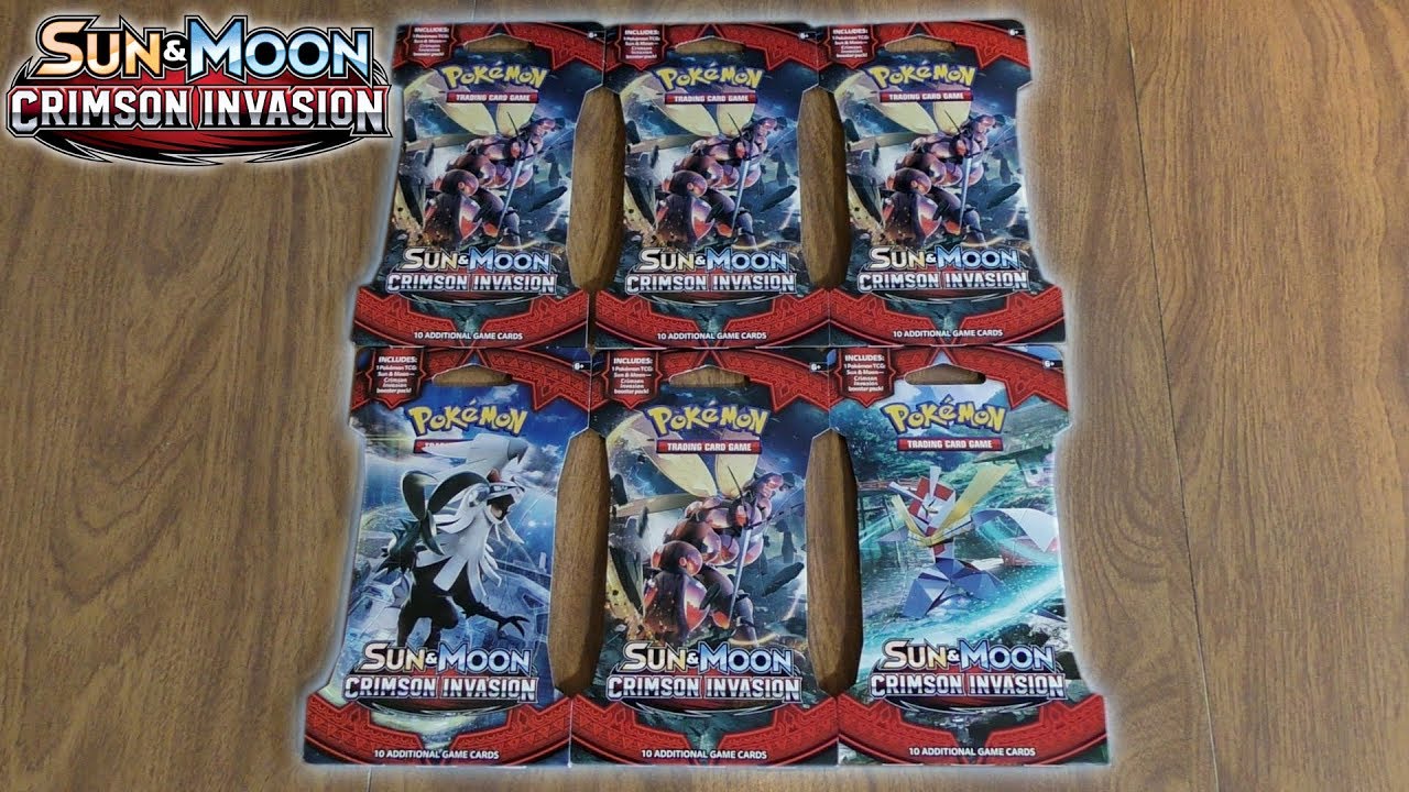 6 Crimson Invasion Booster Pack Opening - YouTube