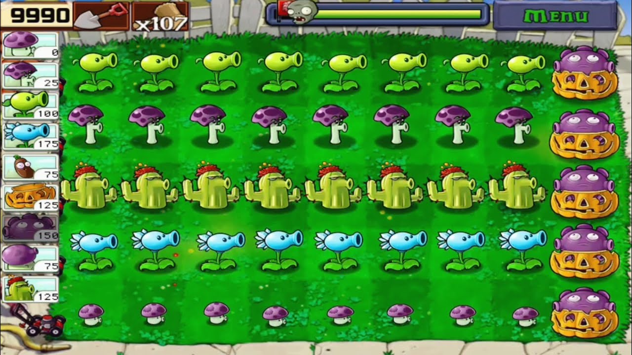 Plants vs Zombies • Row Plants Strategy • Plants vs All Zombies Full ...