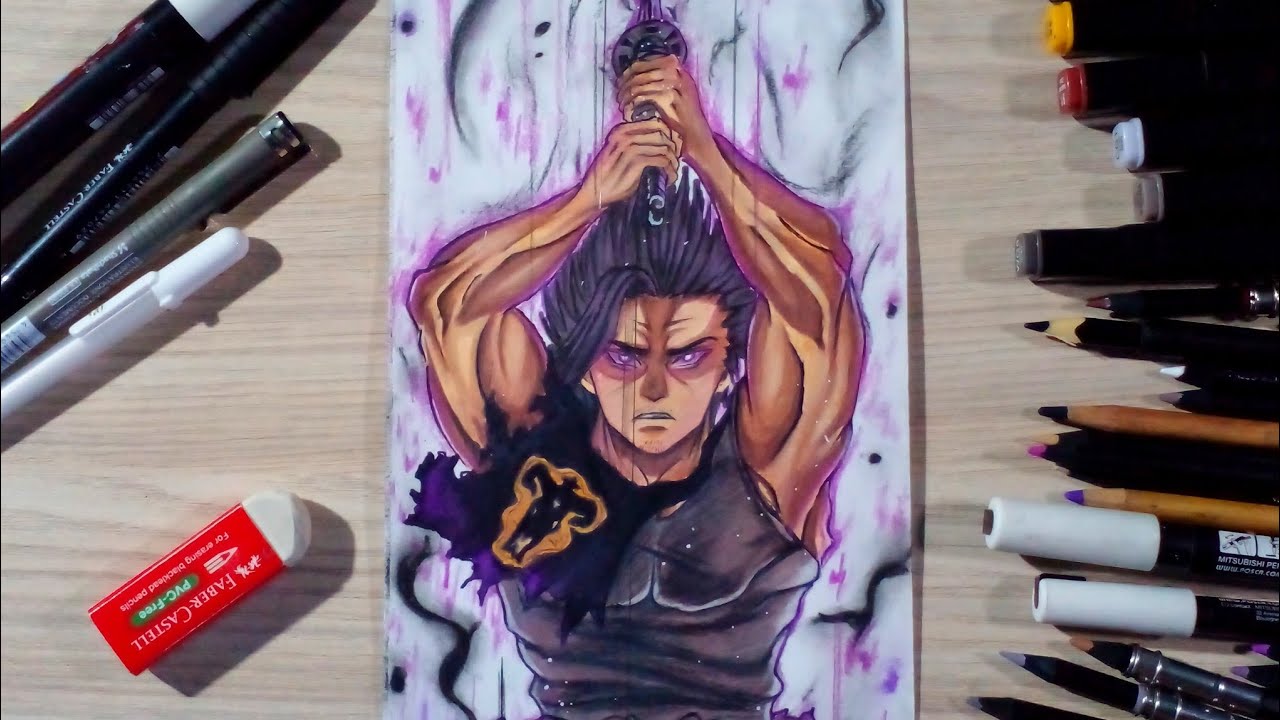 Drawing of Yami Sukehiro | Black Clover - YouTube