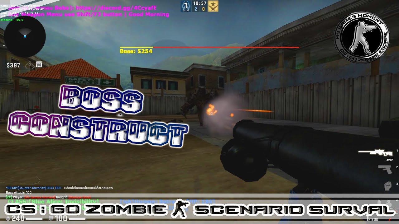 CS:GO ZOMBIE SCENARIO MOD MAP zs_boss_construct (EP724) BOBO SERVER ...