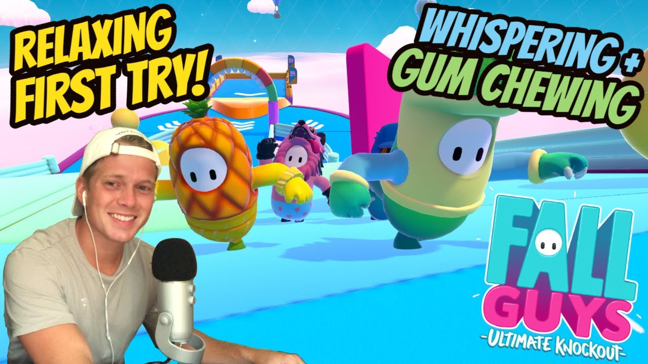 ASMR Gaming: Fall Guys | Relaxing First Try! - Gum Chewing & Whispering ...