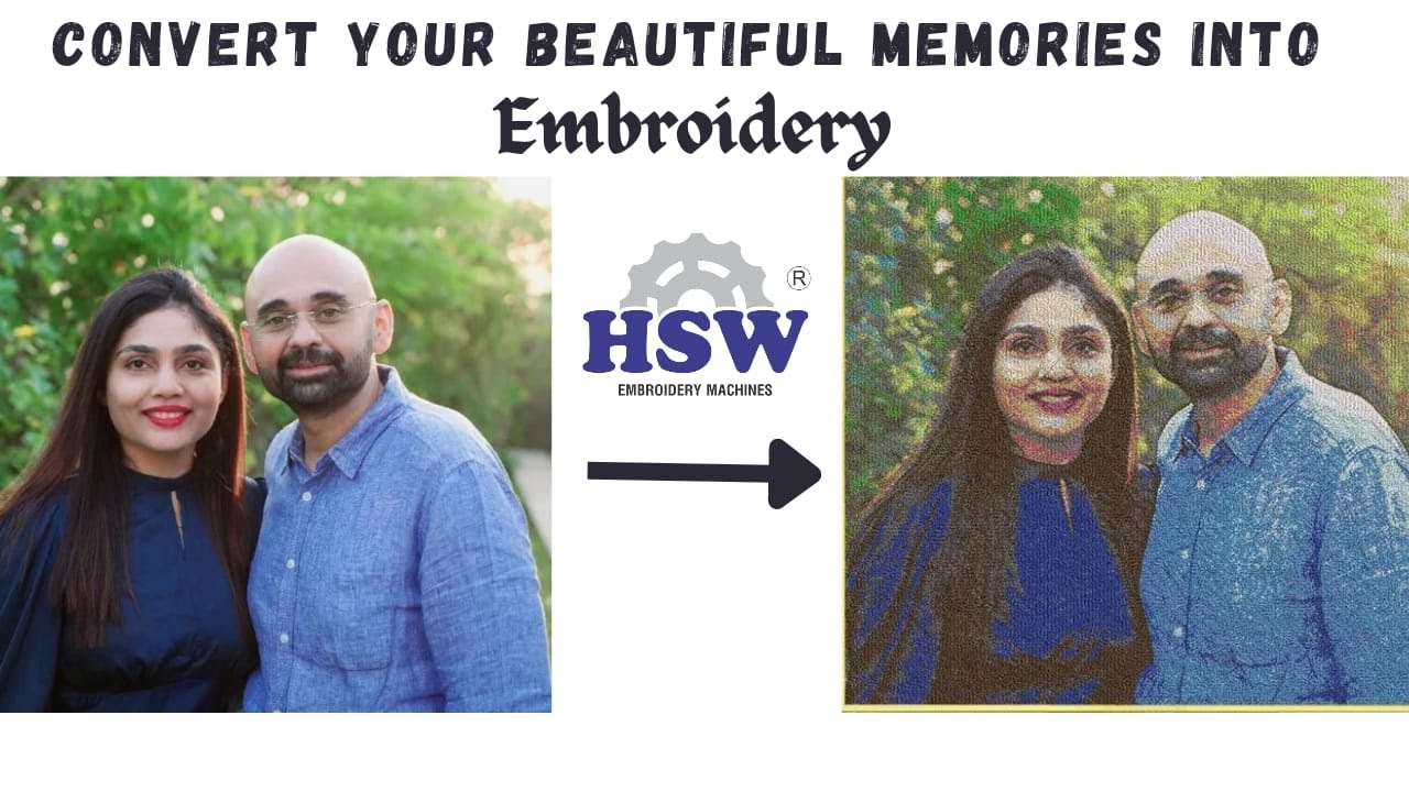 Convert your beautiful memories into Embroidery #hswembroiderymachine # ...