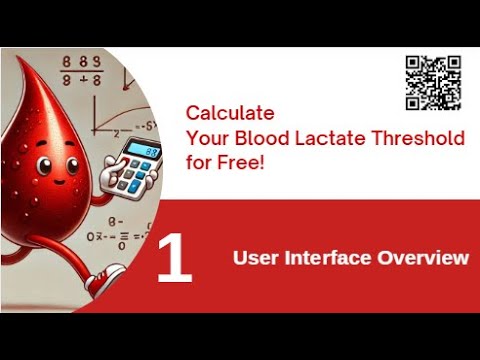 How to Calculate Your Blood Lactate Threshold 001: User Interface - YouTube