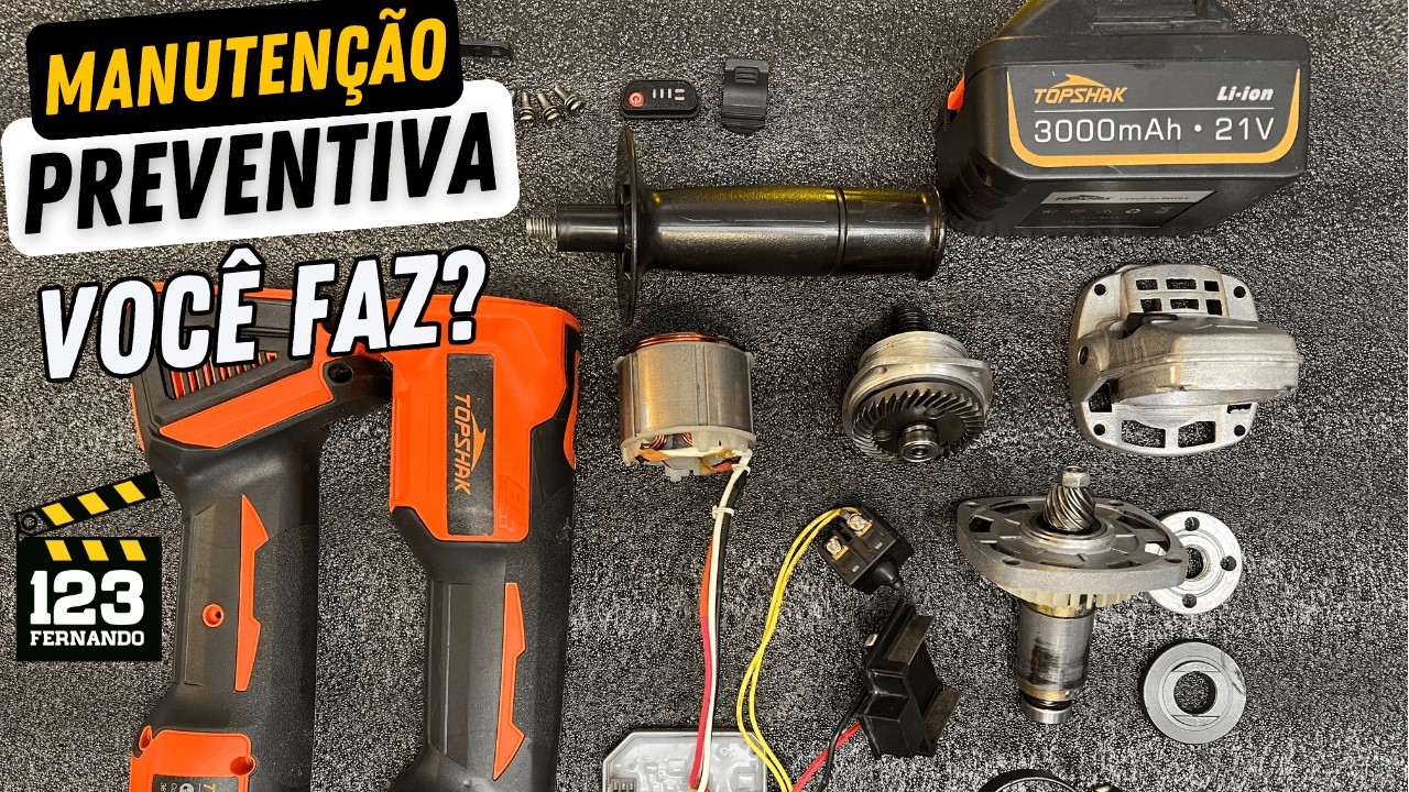 QUASE QUEIMOU ESMERILHADEIRA TOPSHAK! MANUTENÇÃO PREVENTIVA EM ...