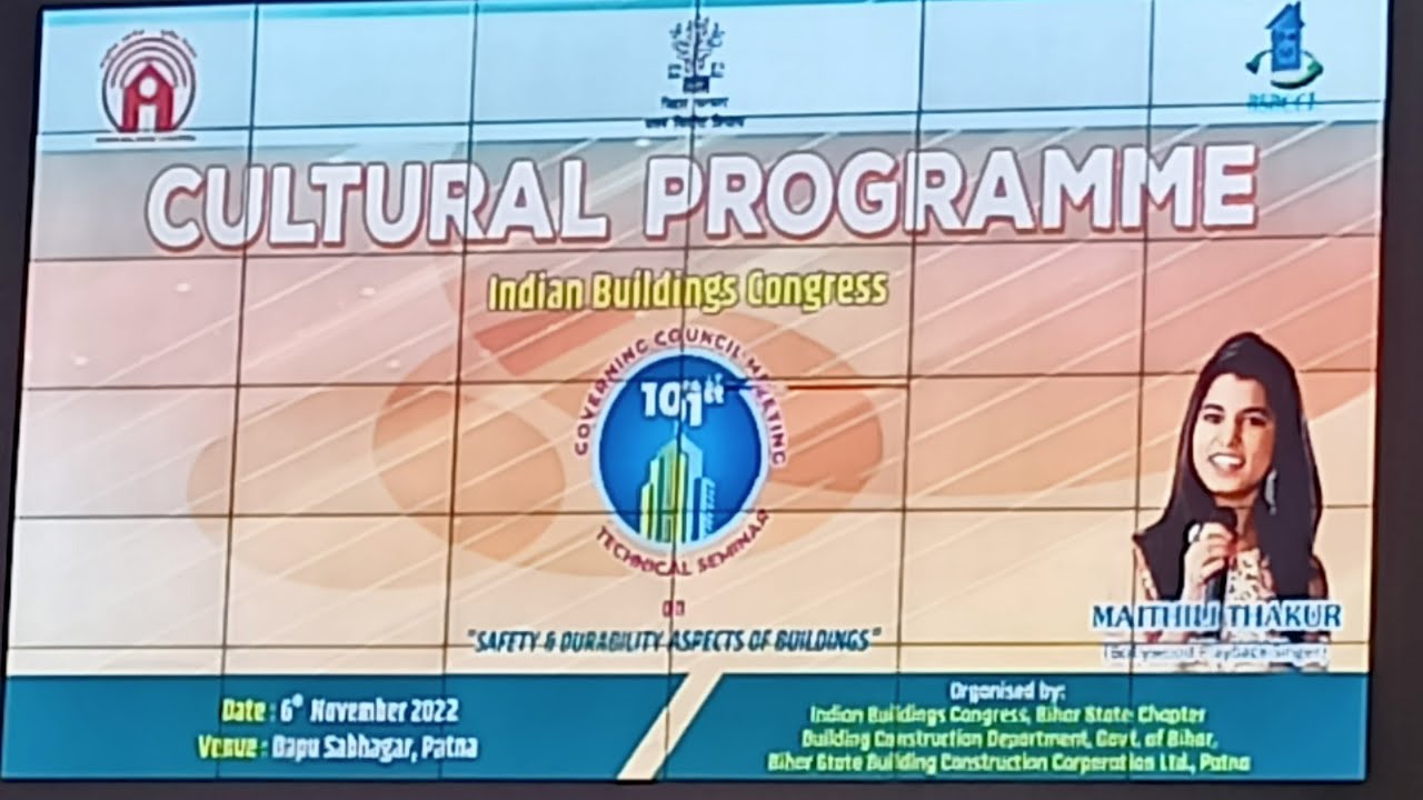 Indian Building Congress Cultural Program By Mathili Thakur - YouTube