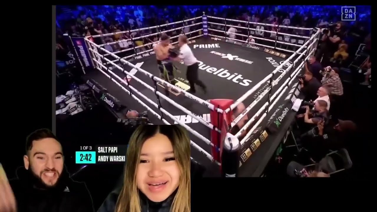 SALT PAPI Vs ANDY WARSKI HIGHLIGHTS! KNOCKOUT... COUPLE REACTS LIVE ...