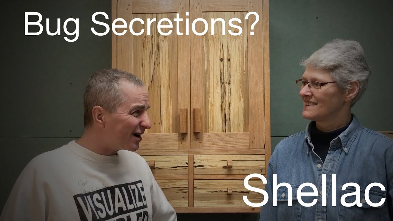 Using Shellac (Bug Poop?!) - Gamble Inspired Dining Room Chairs - YouTube