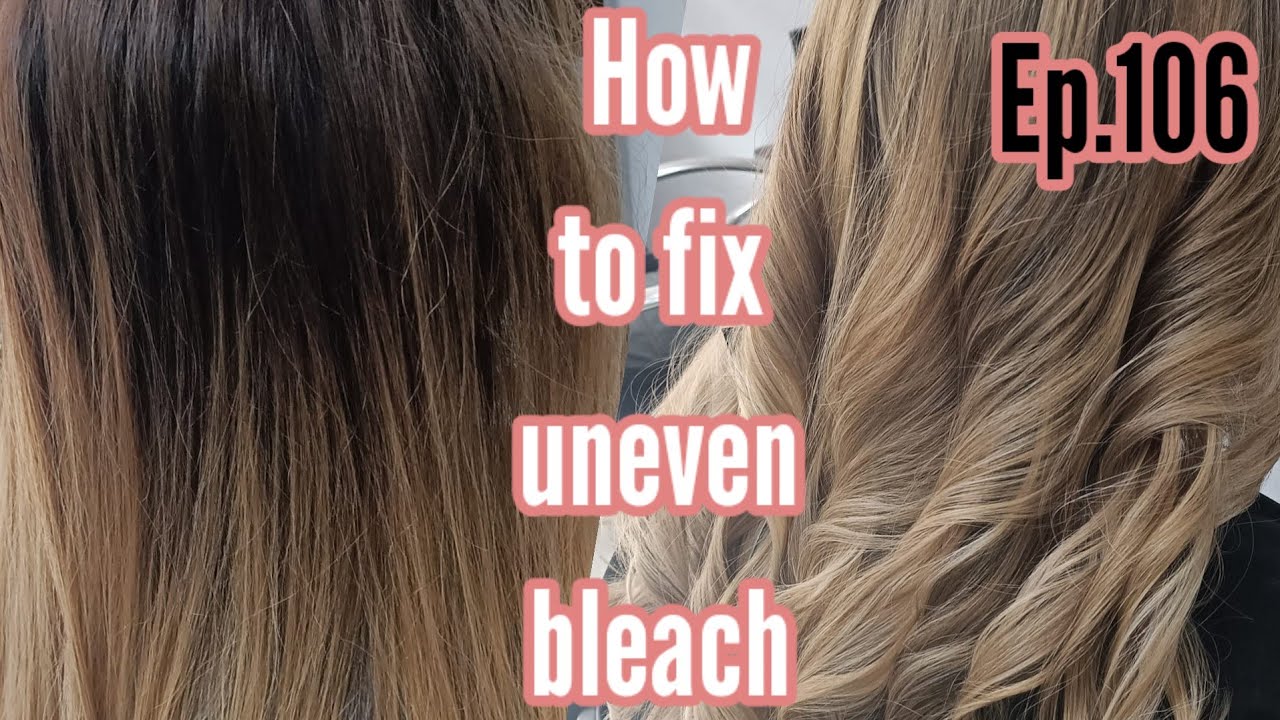 How to fix uneven bleach hair at home ep.106 - YouTube