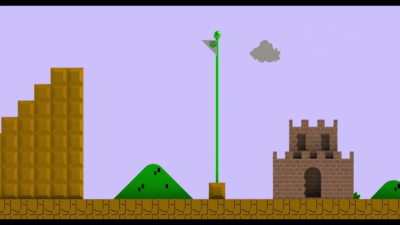 Scrolling Through Super Mario Bros NES Level 1-1 (SolidWorks) - YouTube