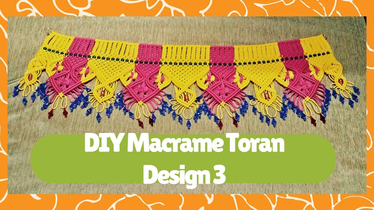 DIY Macrame Toran Tutorial Design 3 | Macrame Art - YouTube