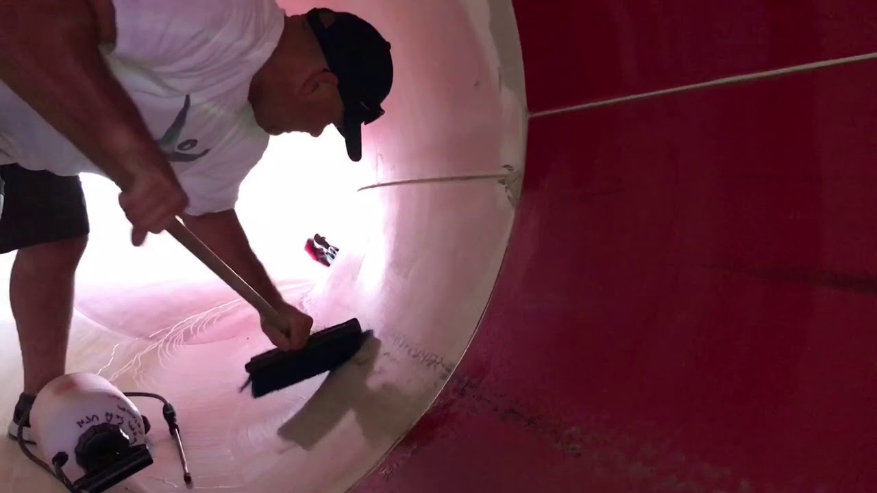 Waterpark slide cleaning chemsafeusa.com - YouTube