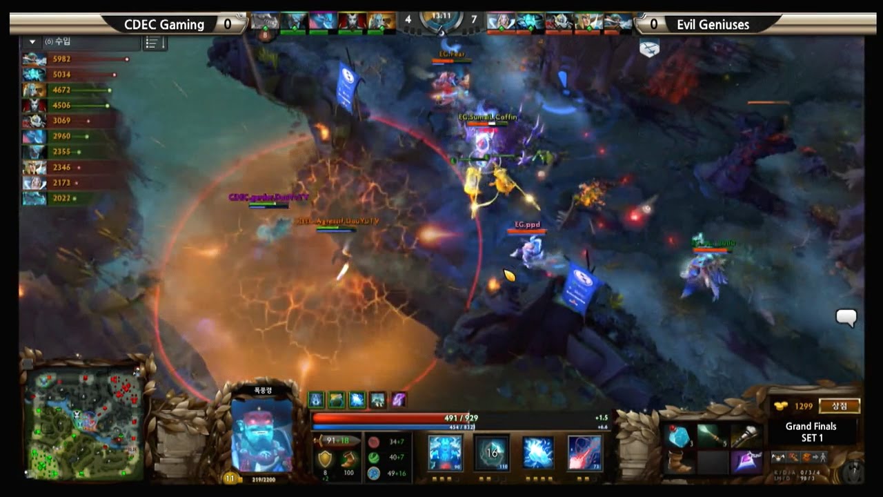 도타2 Ti2015 본선 6일차 최종결승전 1세트 CDEC Gaming VS Evil Geniuses - YouTube