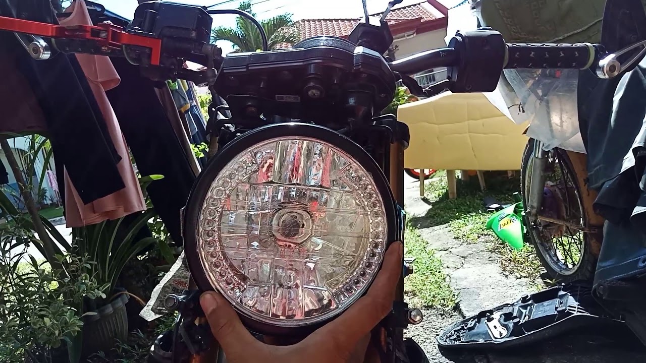 Z125 retro head light Conversion | z125 RS - YouTube