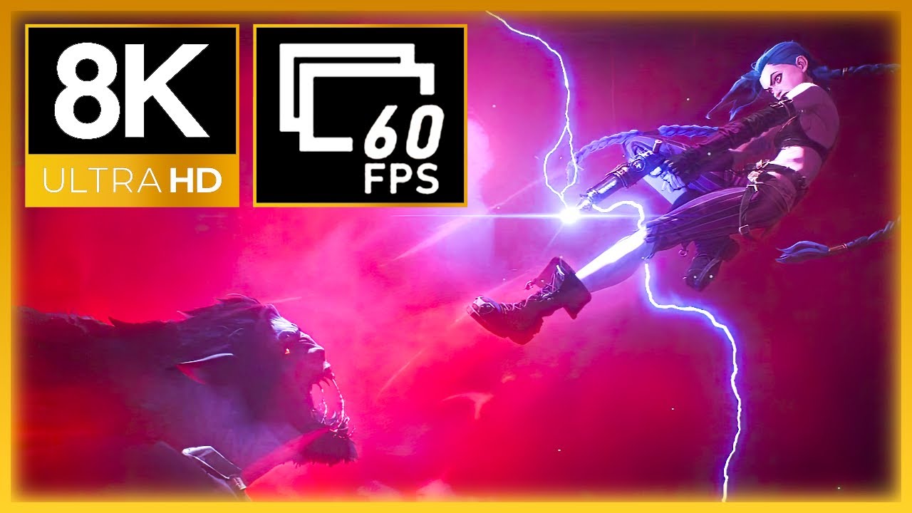 Arcane: Season 2 | Jinx vs Warwick Vander | Fight Scene (8K 60FPS ...