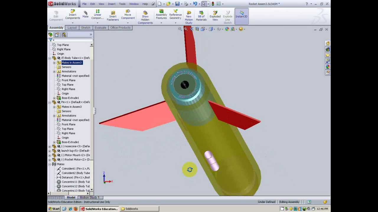 Creating Rocket in Solidworks (7 of 7) - YouTube