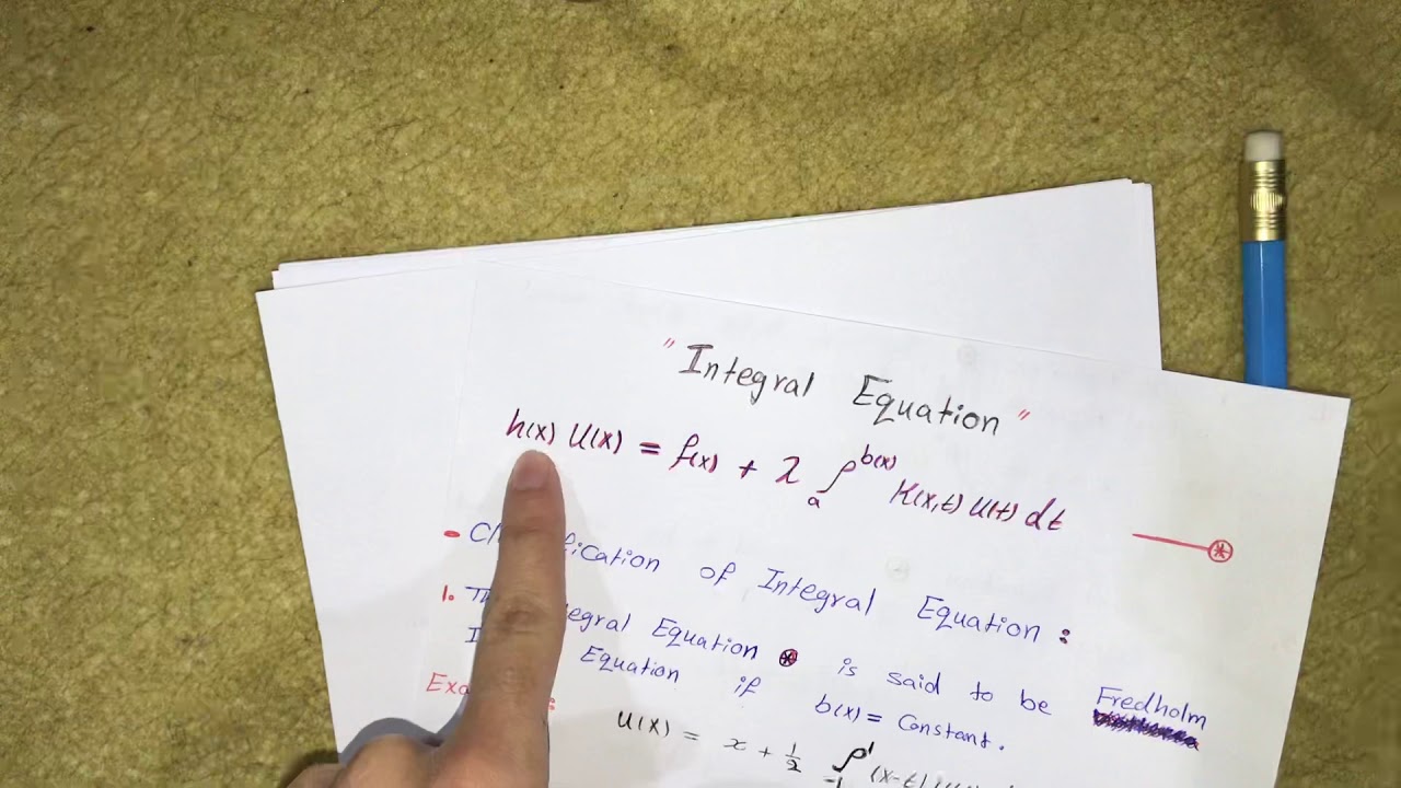 Integral Equation - Classification of Integral Equations - YouTube