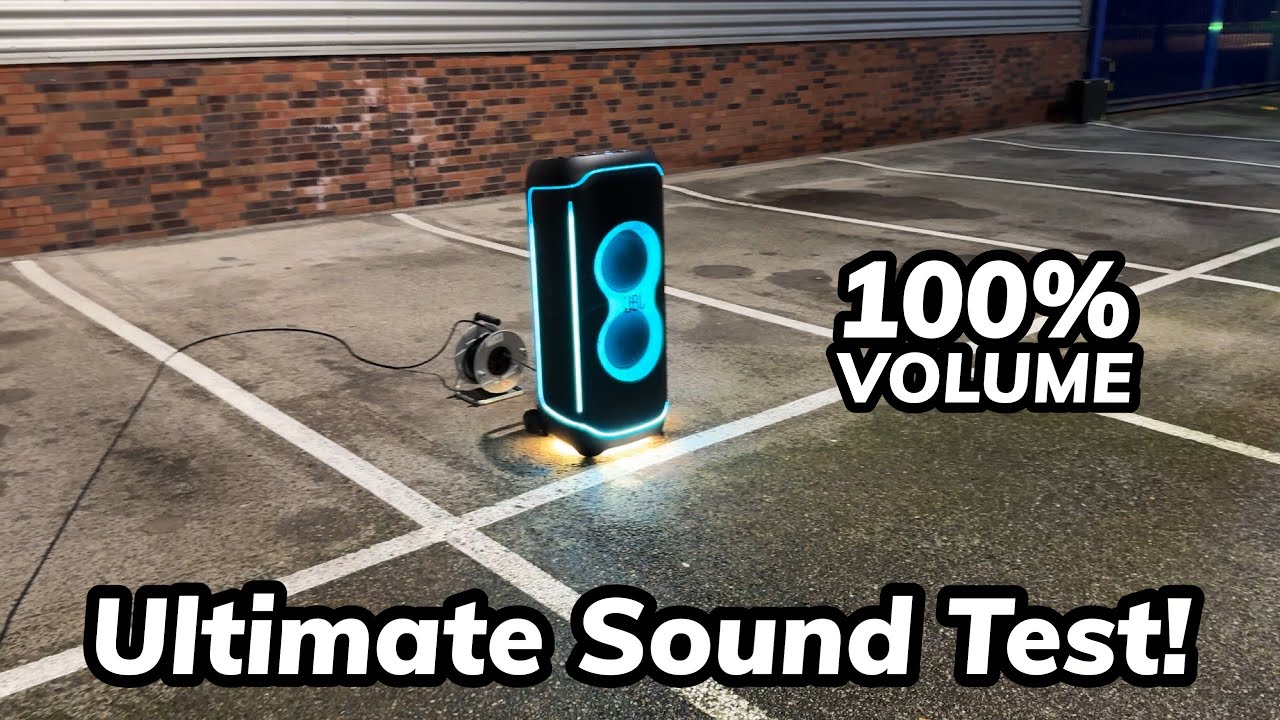 JBL Partybox Ultimate Techno Outdoor Test 100% volume! - YouTube