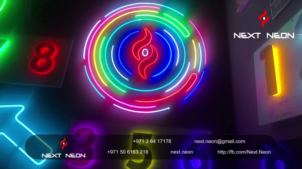 Best neon work in UAE done by next neon - YouTube