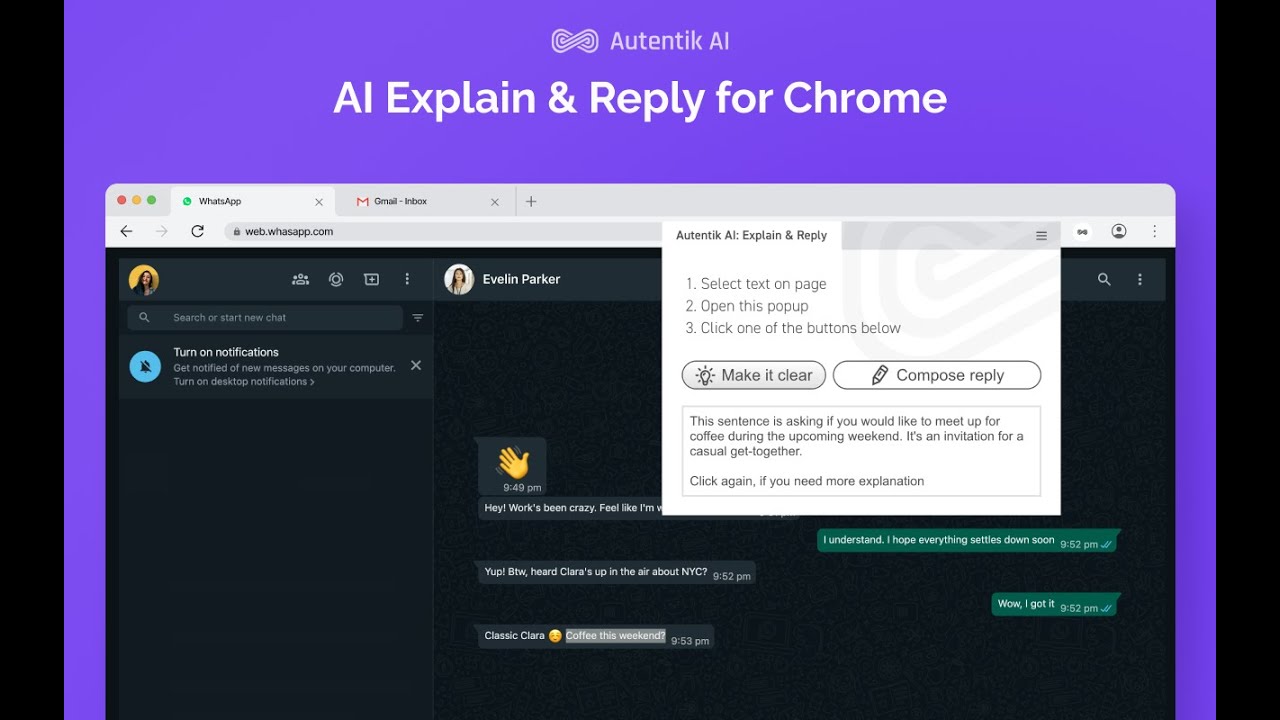 Chrome Extension by Autentik AI (Explain & Reply) - YouTube