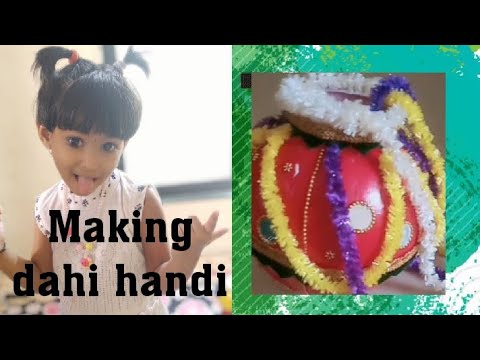 Art an crafts / making dahi handi. - YouTube