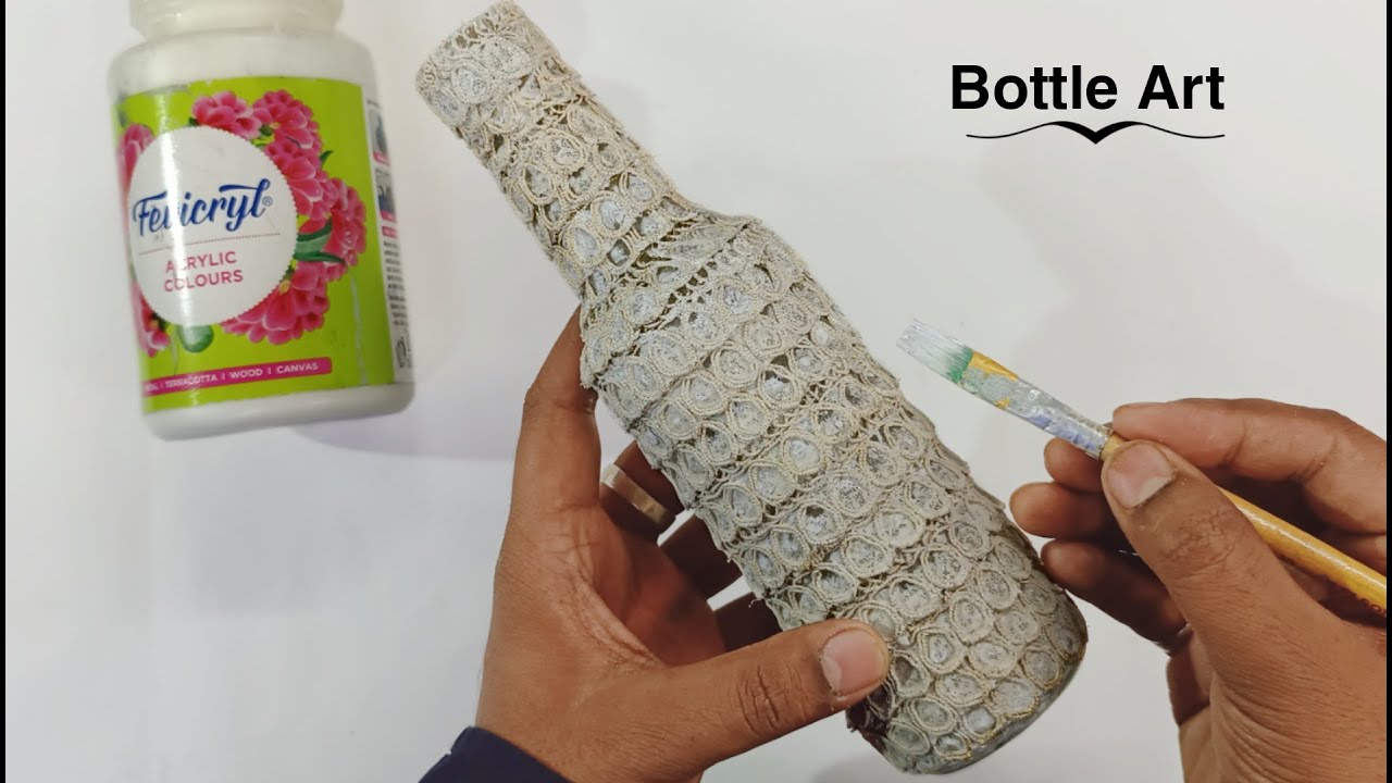 Glass Bottle Decoration | Easy Bottle Art | Decor Ideas - YouTube