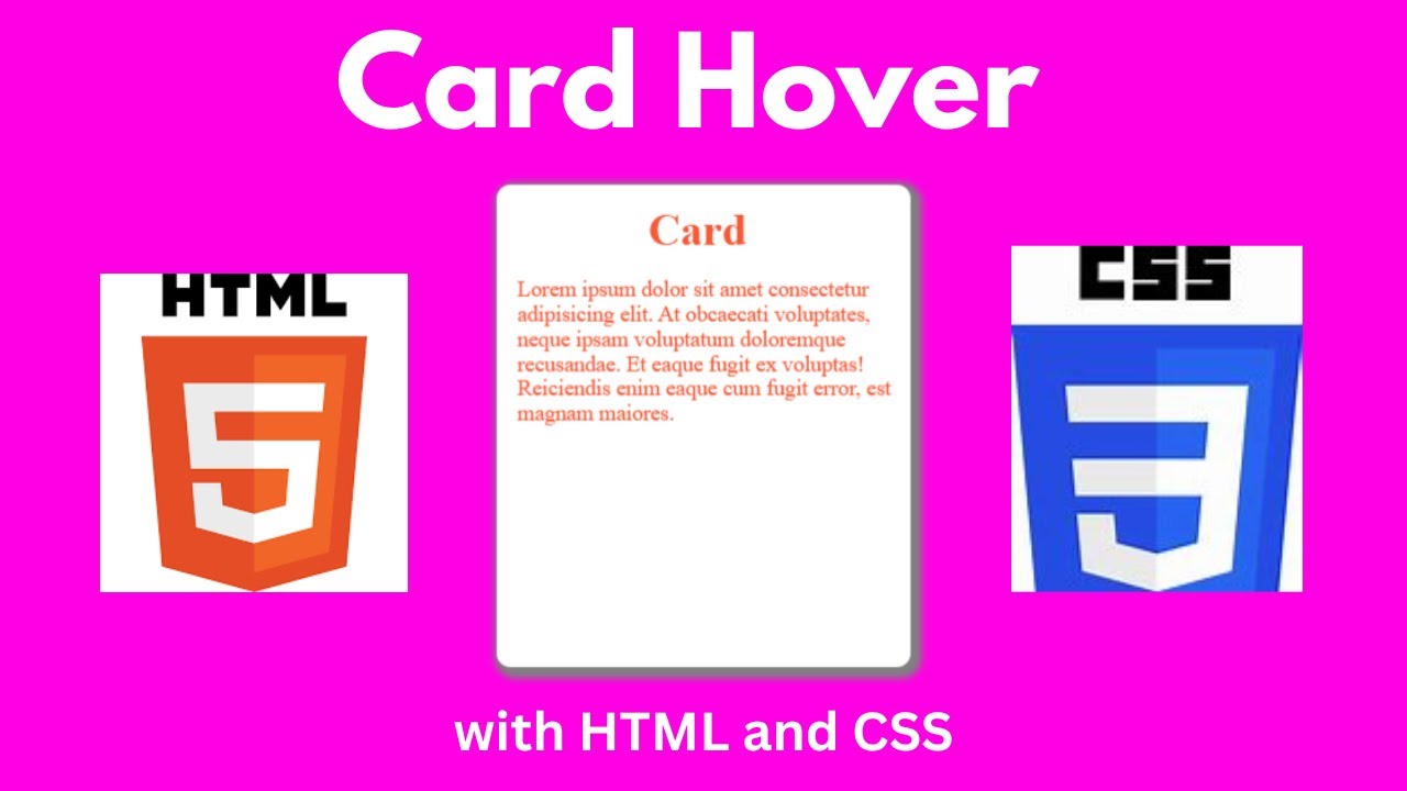 How To Make Interactive Card Hover Animations Html And Css Tutorial 5978