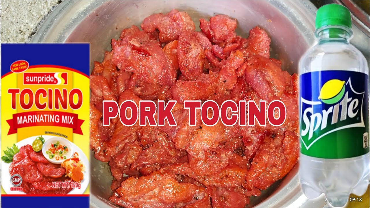 VERY EASY MAKING PORK TOCINO..| Fiesta Menu..| - YouTube