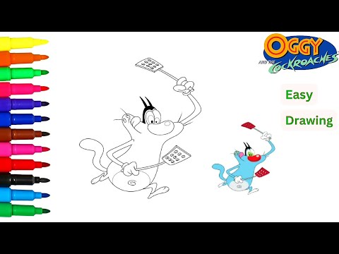 how to draw oggy and the cockroaches easy step by step | oggy easy ...