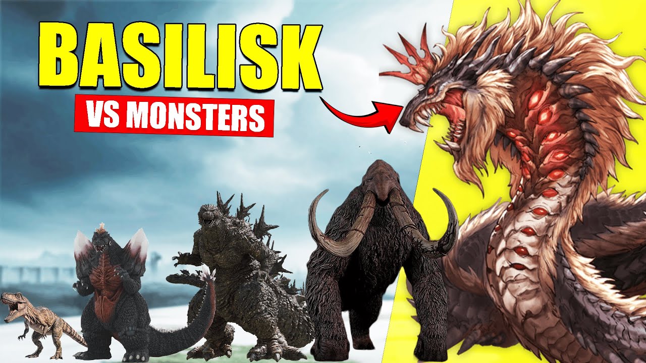 BASILISK vs Every Giant Monster – 2025 Size Comparison - YouTube