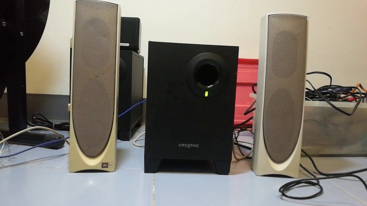 Creative A120 + JBL Pro - YouTube
