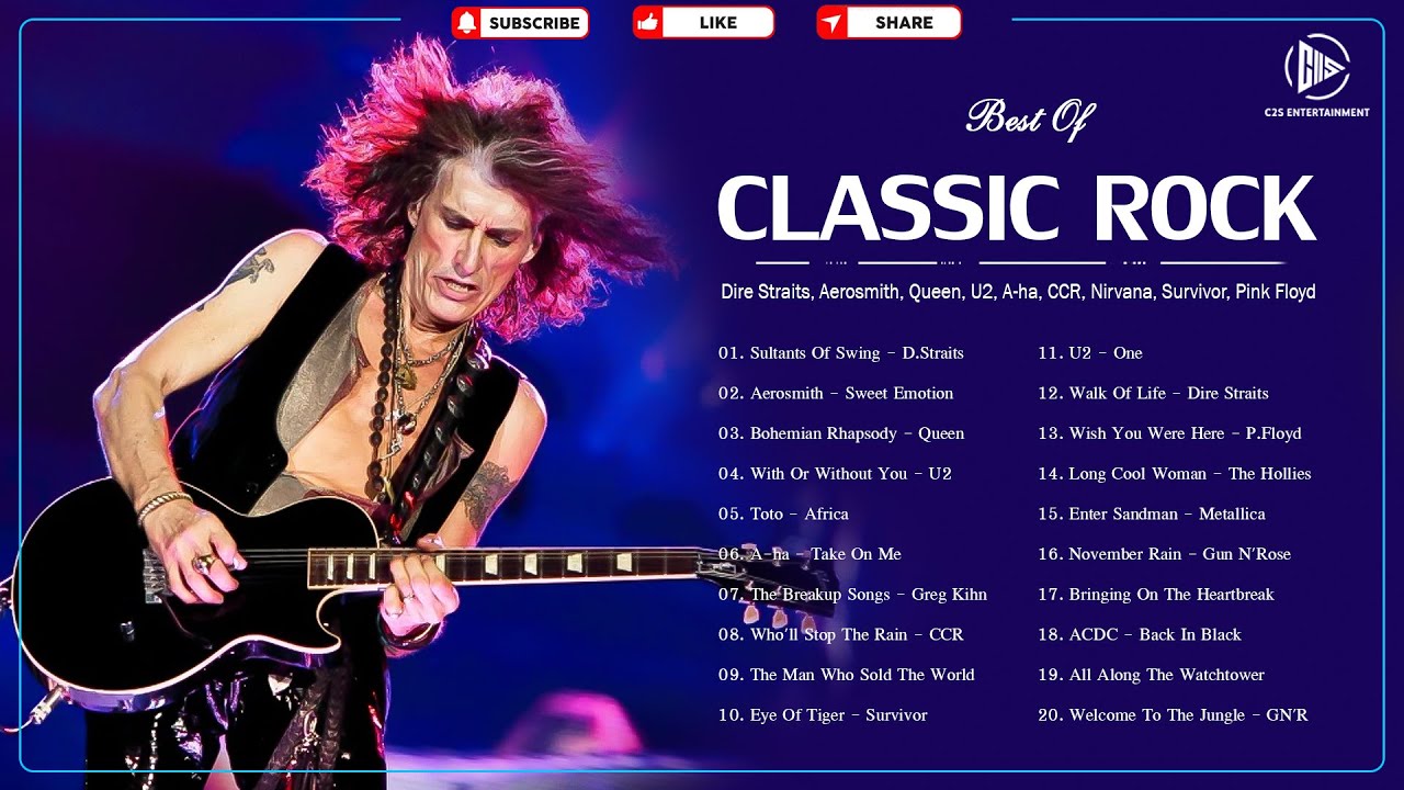 Best Classic Rock Of All Time - Dire Straits, Pink Floyd, Nirvana ...