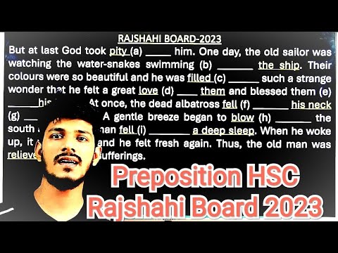 Preposition HSC || Rajshahi Board 2023 || #rajshahi_board_2023 ...