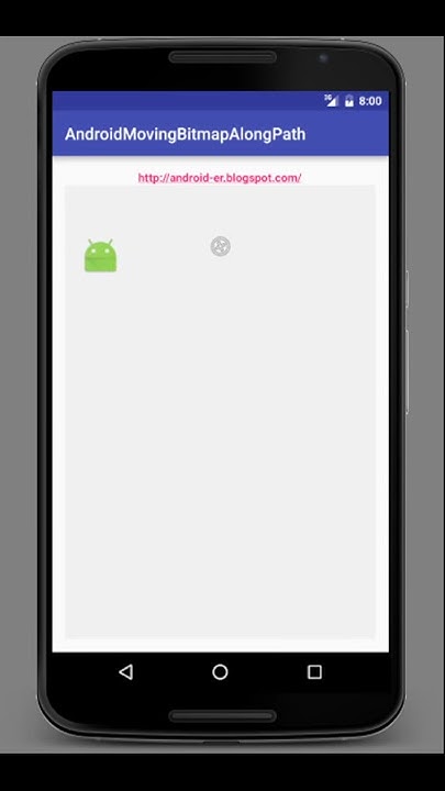 Custom view to draw bitmap along path, calculate in background thread - YouTube