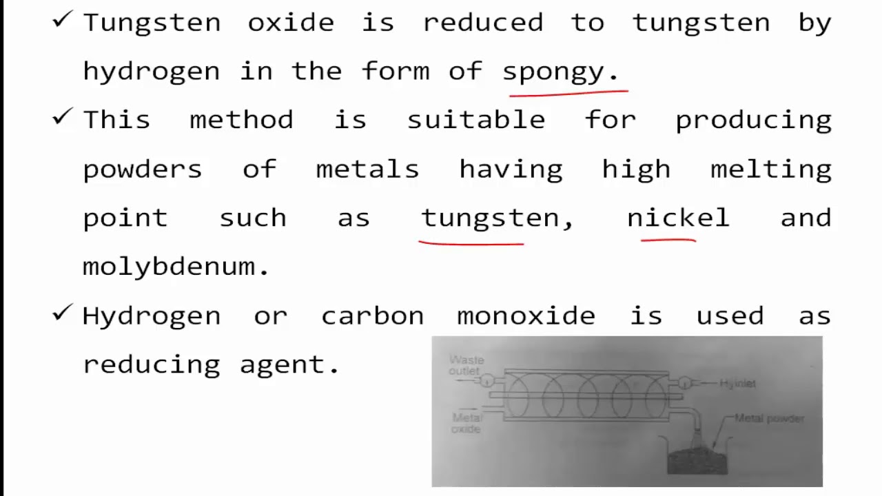 Powder Metallurgy | Chemical Reduction - YouTube