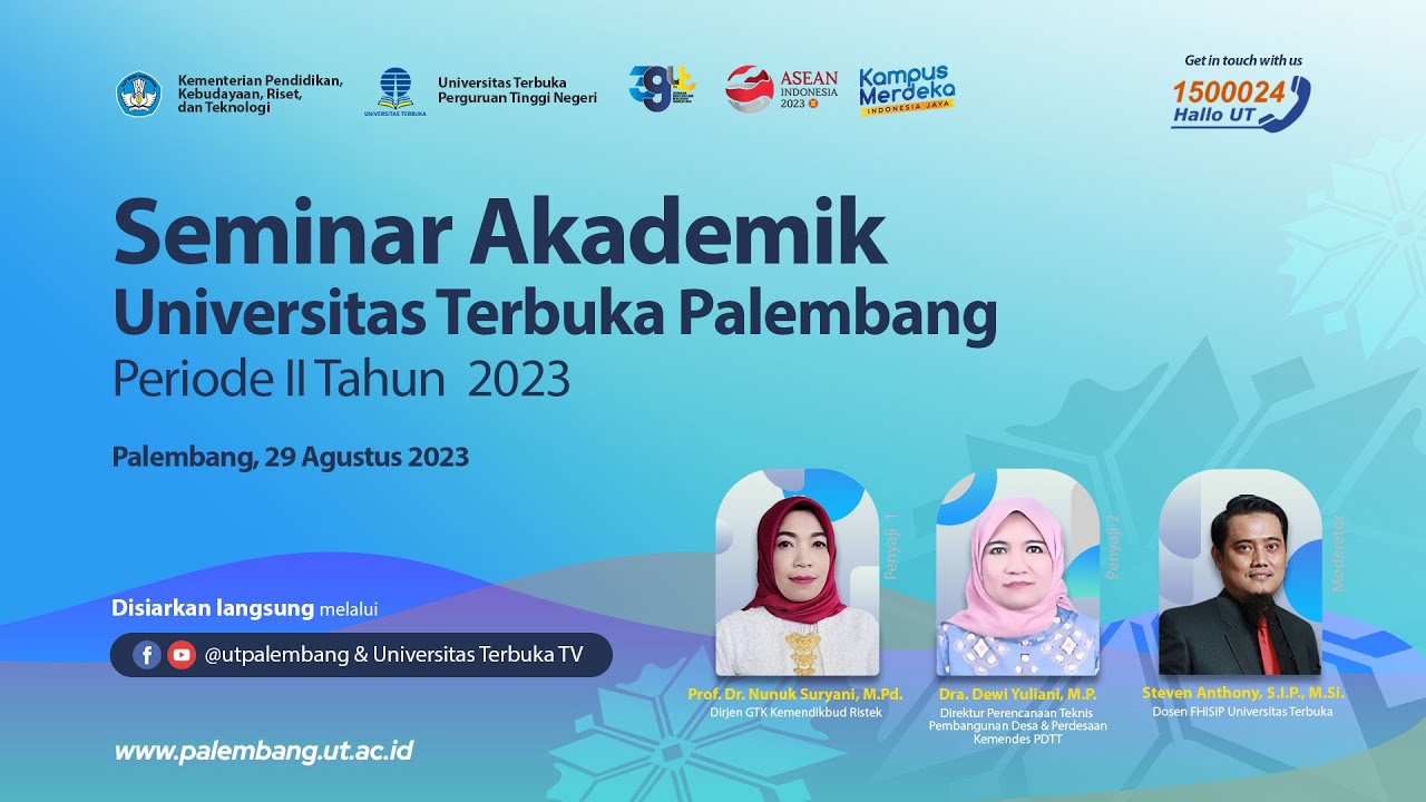 Seminar Akademik Wisuda Daerah Universitas Terbuka Palembang Periode II ...