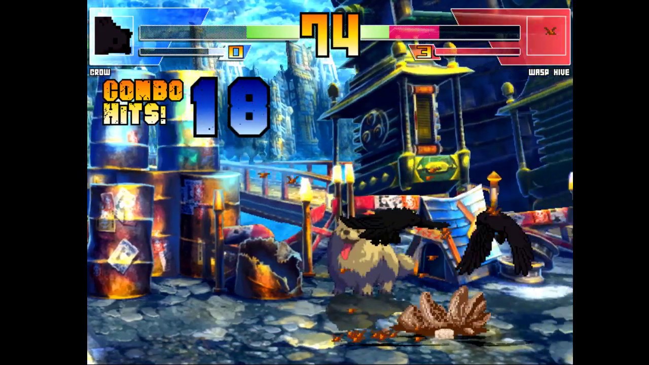 Mugen Random Battles: Crows Vs Wasp Hive - YouTube