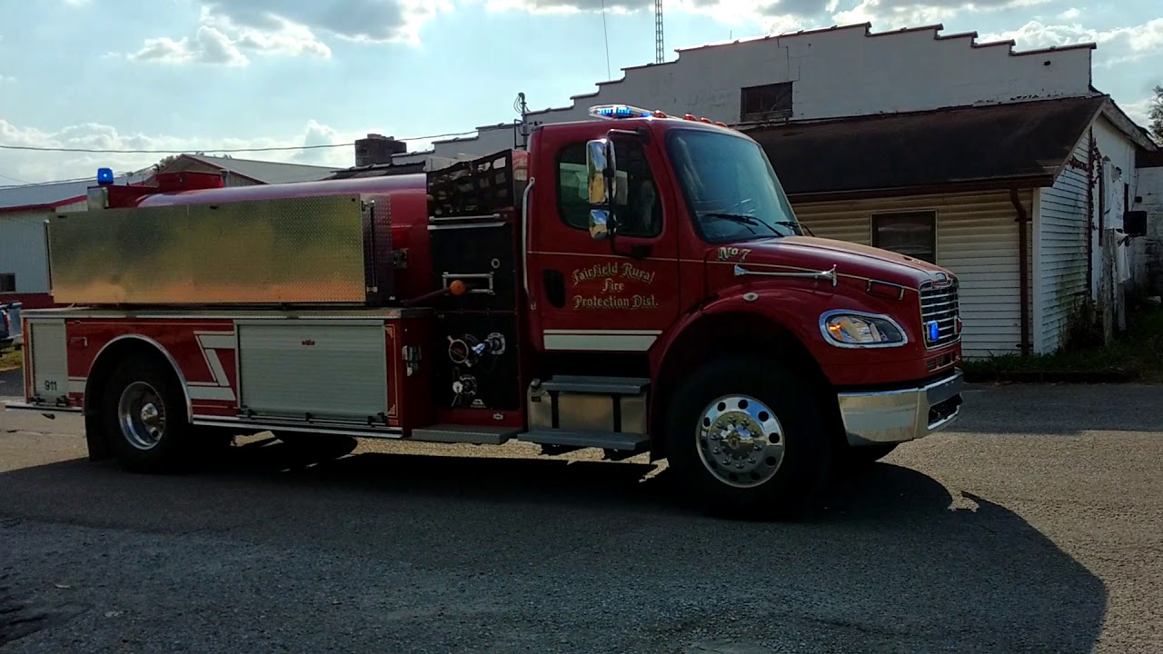 Fairfield Rural Fire Dept. Tanker 7 - YouTube