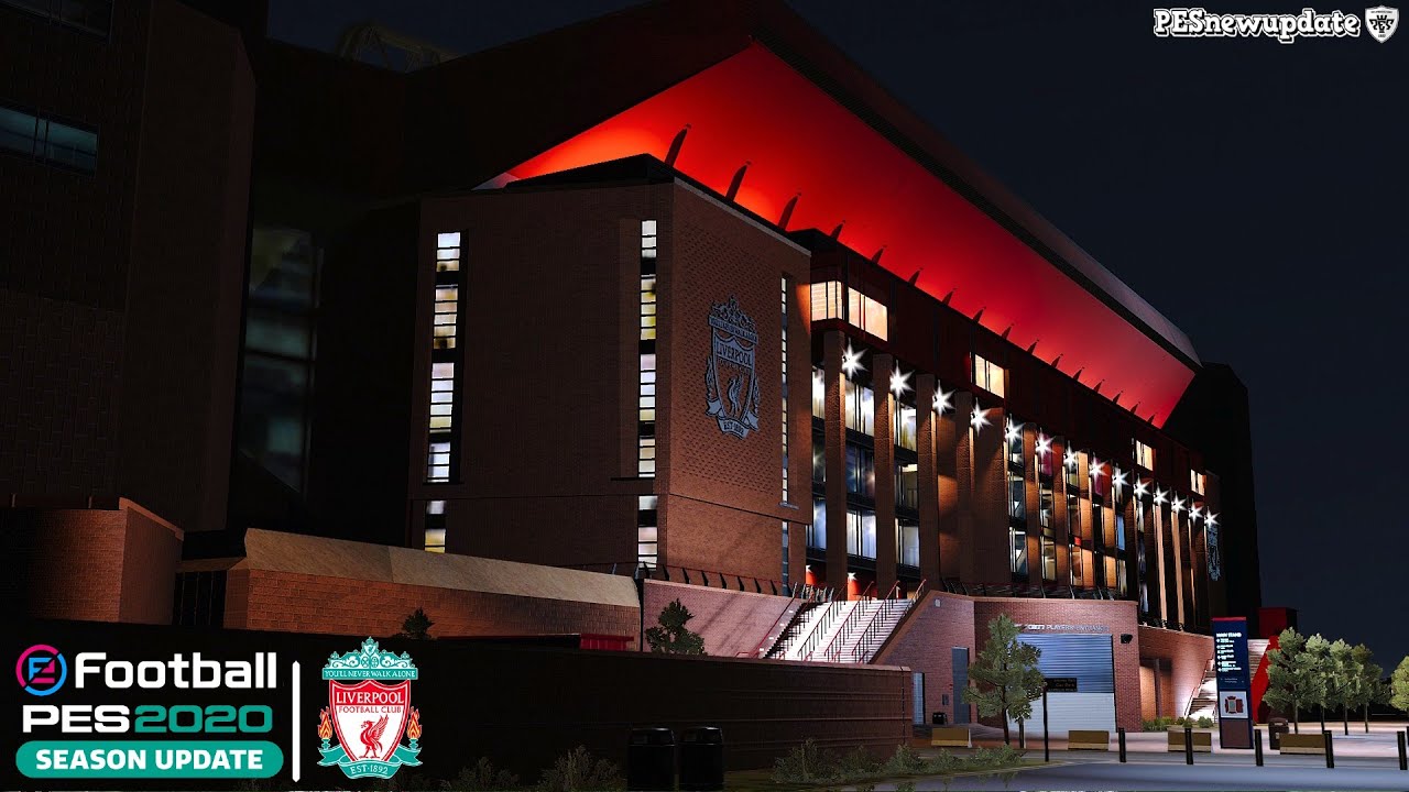 PES 2020 New Anfield Stadium V2 with Exterior View - YouTube