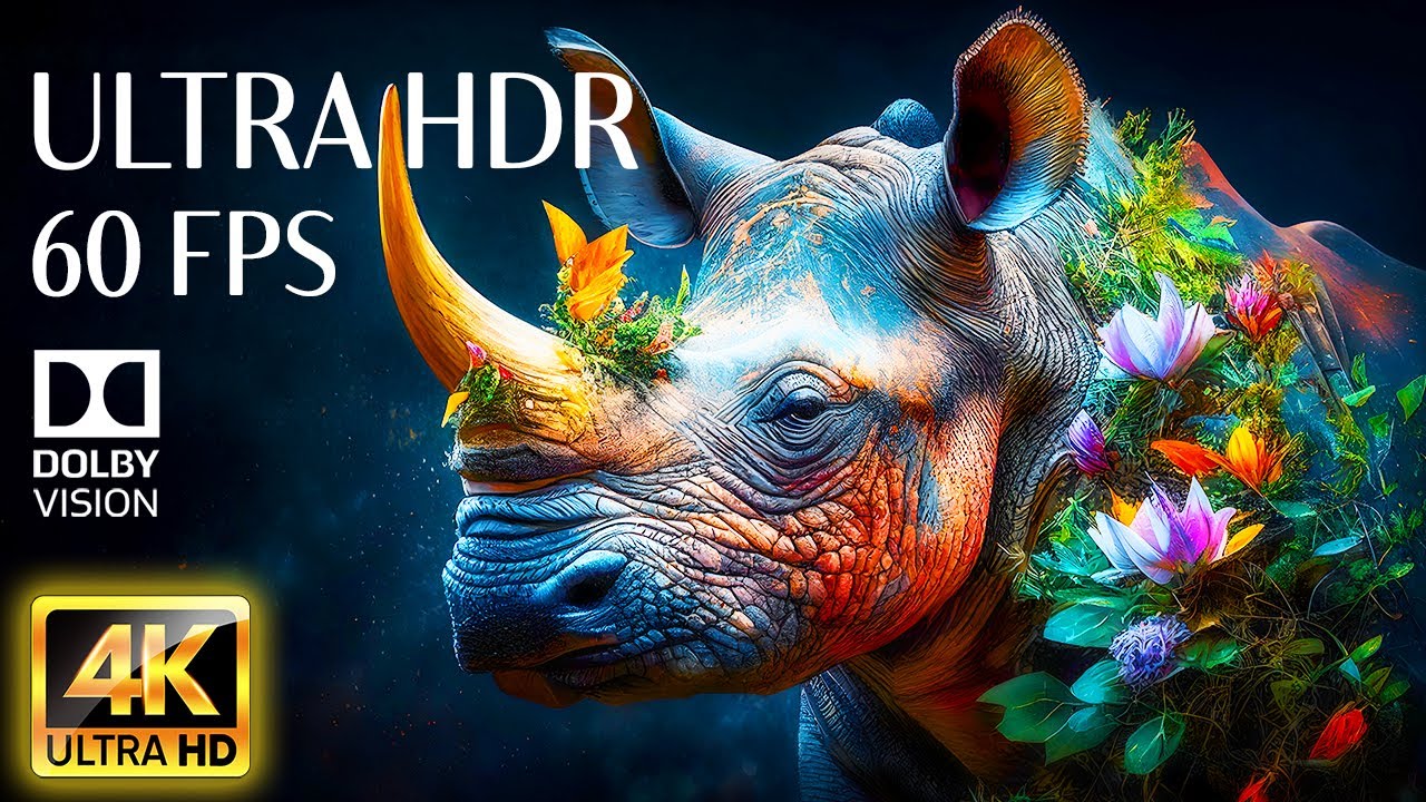 4K HDR 60fps Dolby Vision with Animal Sounds & Calming Music (Colorful ...