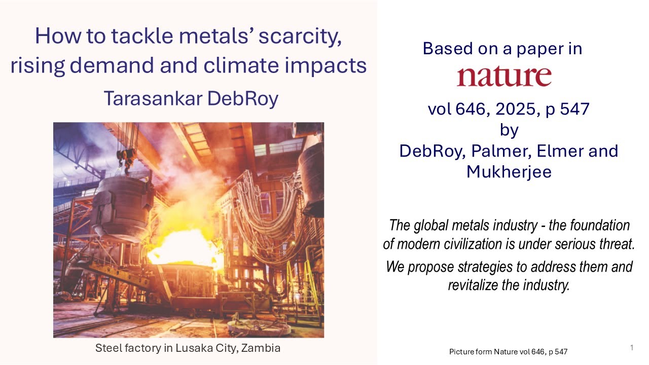 Nature article: How to tackle metals' scarcity, rising demand, and ...