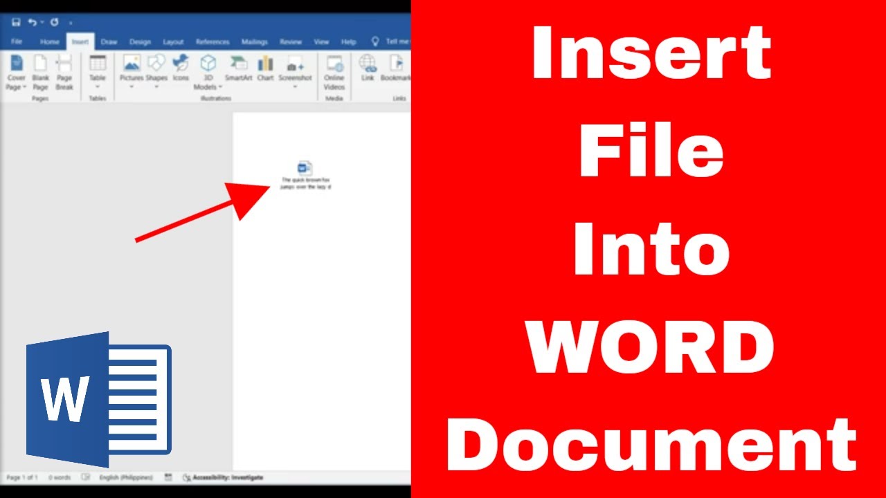 How To Insert Another File Into A Word Document PDFs And More YouTube How To Insert Another File Into A Word Document PDFs And More YouTube