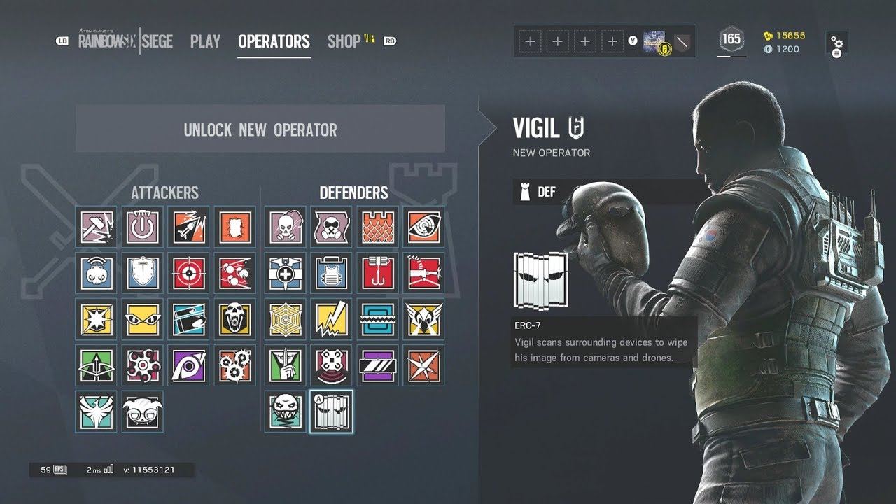 Rainbow Six: Siege Operators Bio's - Operator: Chul Kyung "Vigil" Hwa ...