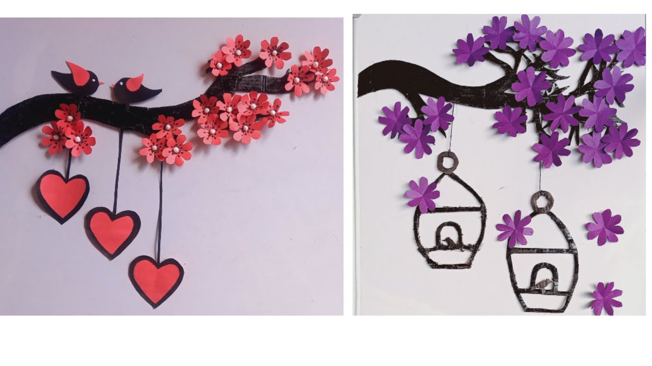 best wall hanging craft ideas | wall hanging craft with paper for home ...