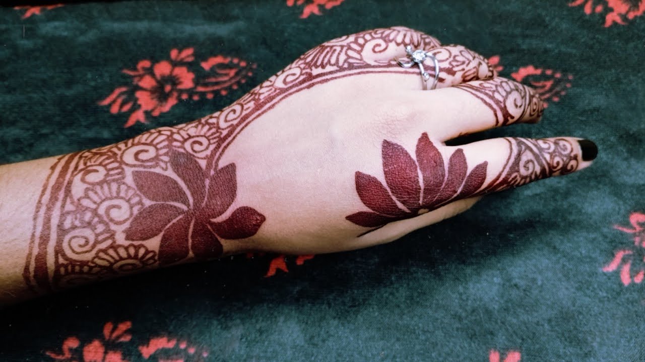 how to draw latest mehndi designs very gorgeous 😍 mandhi design 2024 ...