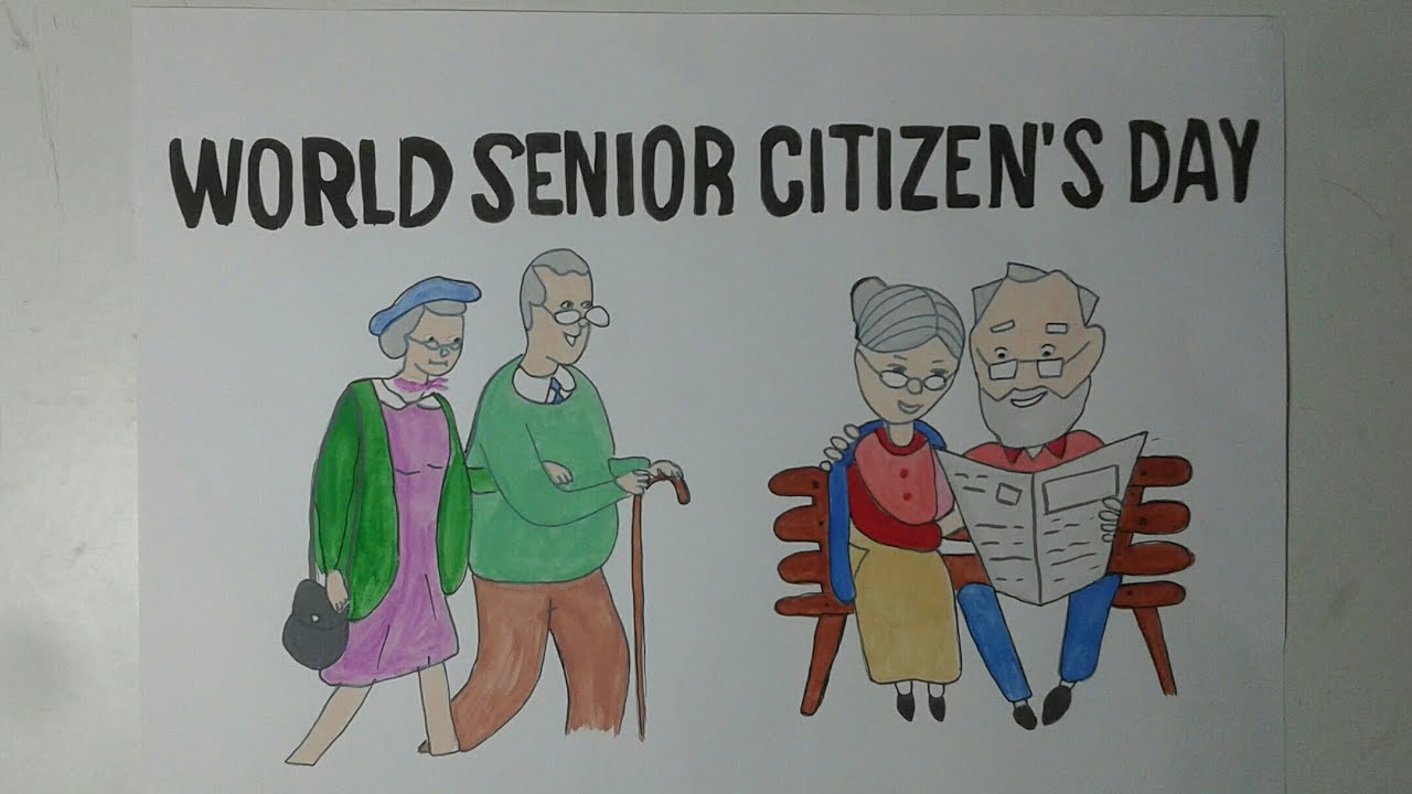 National Senior Citizens Day | Drawing & Painting National Senior ...