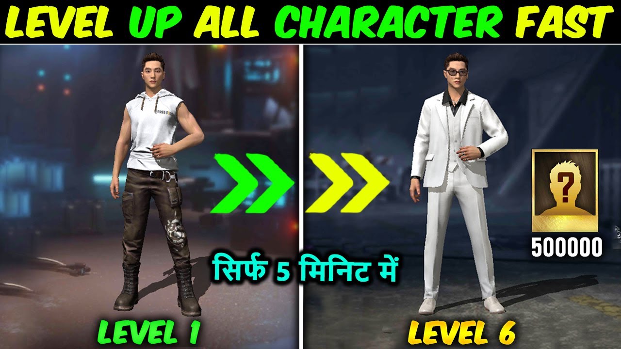 How To Fast Level UP Character IN Free Fire | Free Fire New Character ...